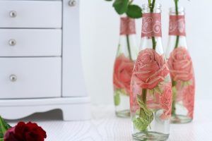 DIY-Blumenvasen mit Serviettentechnik gestalten - Mary Loves